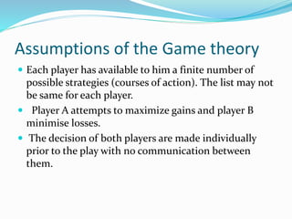 Game theory | PPTX