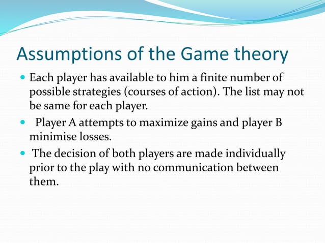 Game theory | PPT