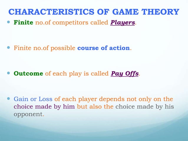 Game theory | PPTX