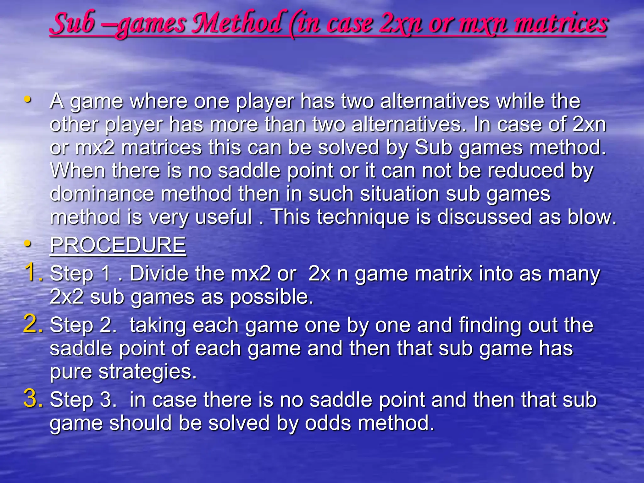 Game theory.ppt for Micro Economics content | PPT