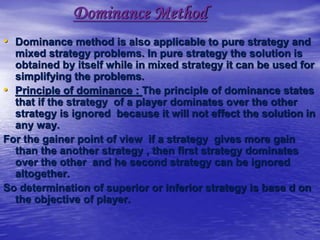 Game theory.ppt for Micro Economics content | PPT