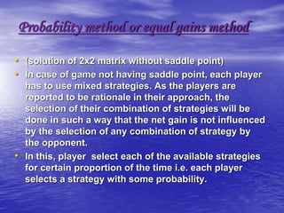 Game theory.ppt for Micro Economics content | PPT