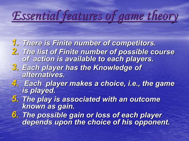 Game theory.ppt for Micro Economics content | PPT