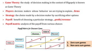 Game theory microeconomicss notes and presentation | PPTX