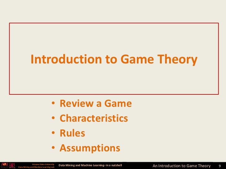 Game Theory An Introduction