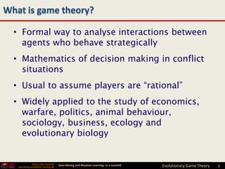 Evolutionary Game Theory | PPTX