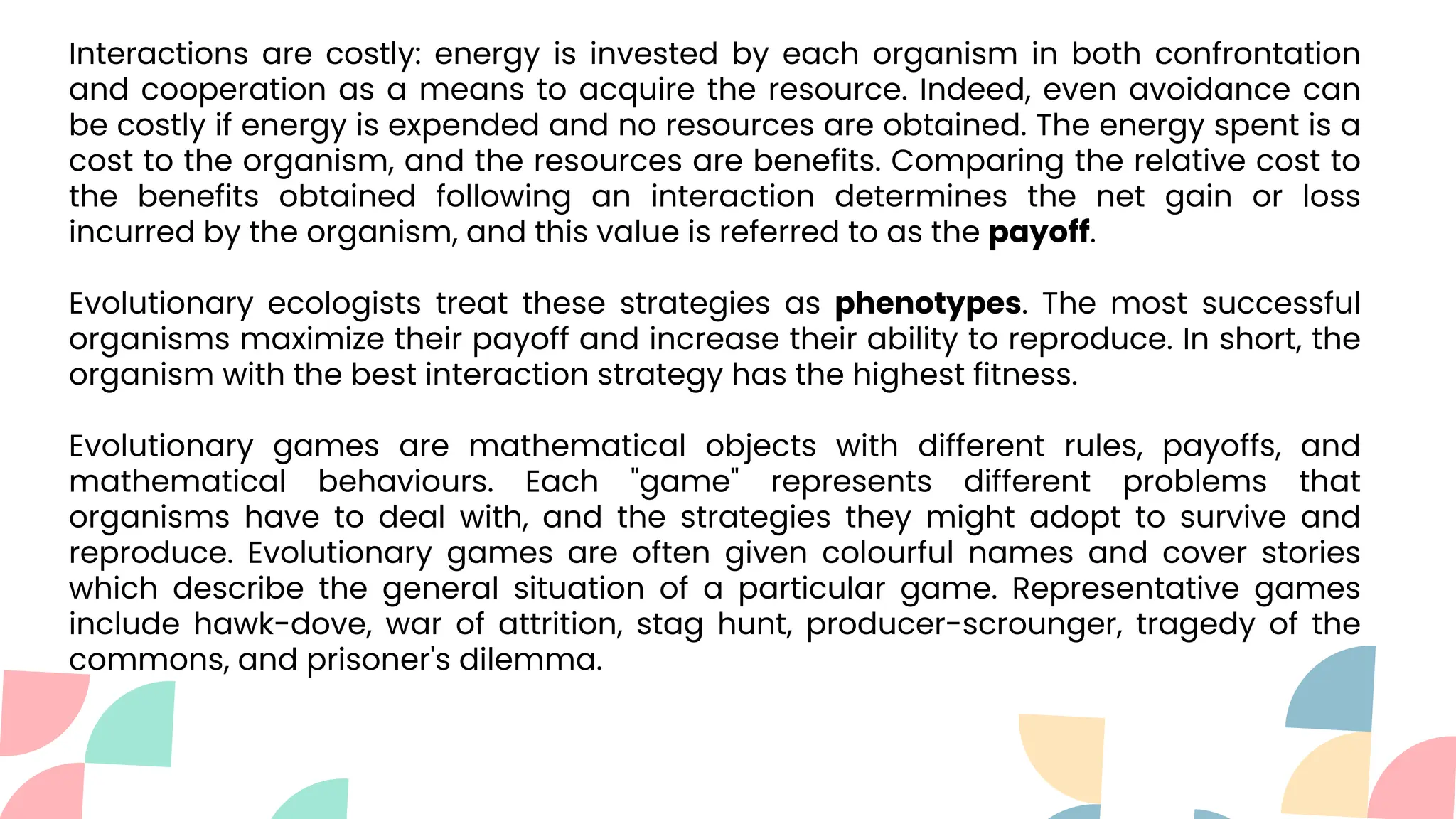 Game theory- models and strategies in evolution | PDF