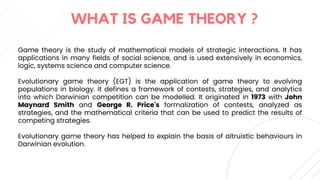 Game theory- models and strategies in evolution | PDF