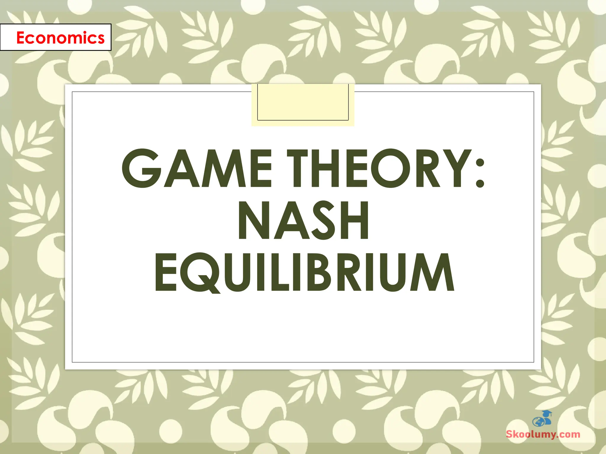Game Theory (Nash Equilibrium) | Market Structure | PDF