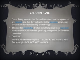 Game theory and its applications | PPT