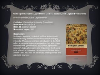 Game theory and its applications | PPT