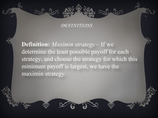 Game theory and its applications | PPT