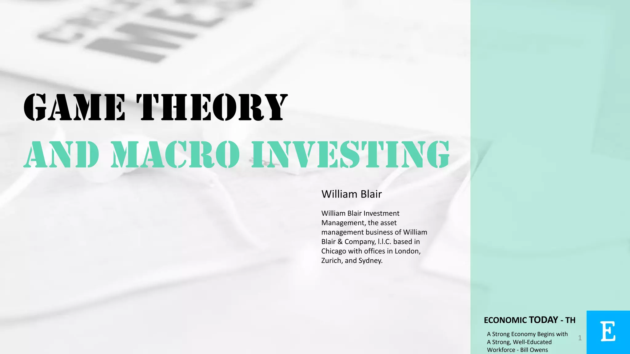 01 Game theory and macro investing | PPT