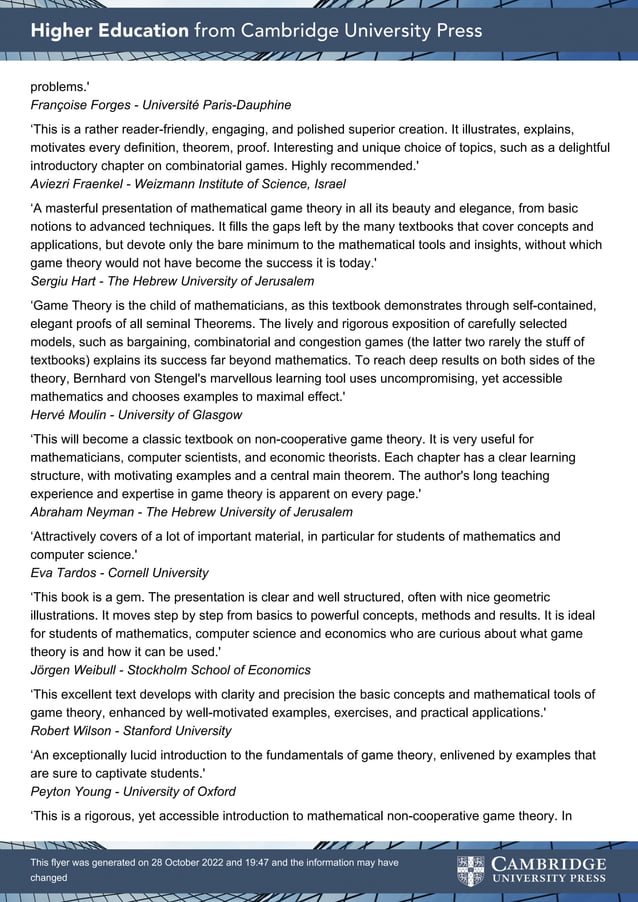 Game Theory Basics.pdf | Board Games and Puzzles | Games and Puzzles