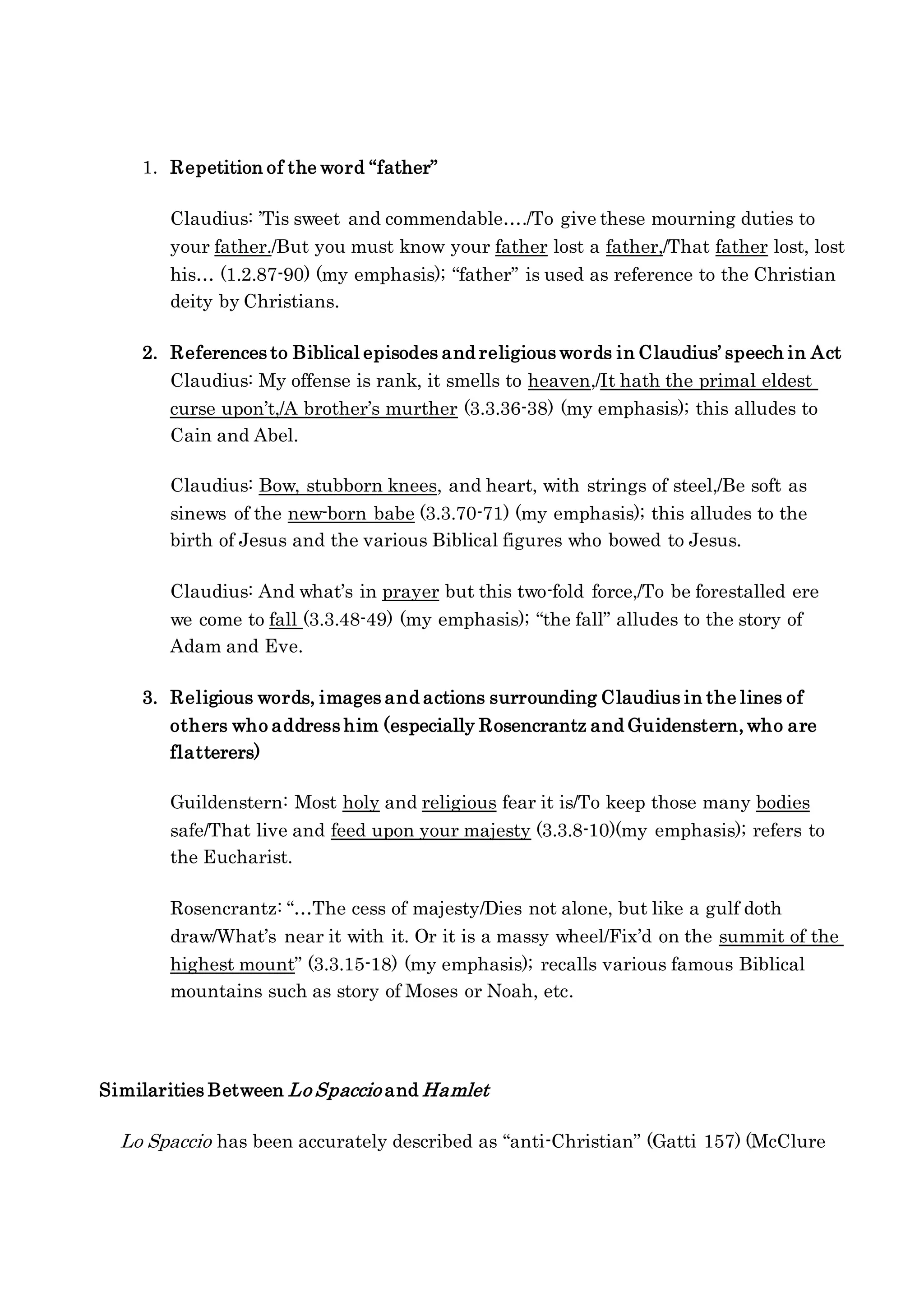 The end of Christianity depicted in "Hamlet" | DOCX