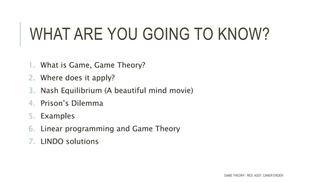 Game Theory Strategic Decision Making | PPTX