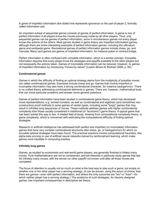 Game theory is the study of strategic decision making | DOCX