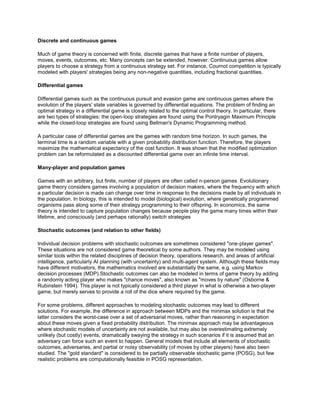 Game theory is the study of strategic decision making | DOCX