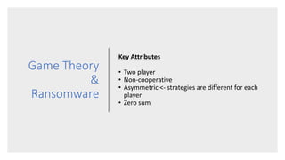 Ransomware & Game Theory: To Pay, or Not to Pay? | PPTX