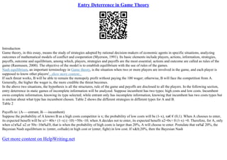 Game Theory On Non Cooperative Games | PDF