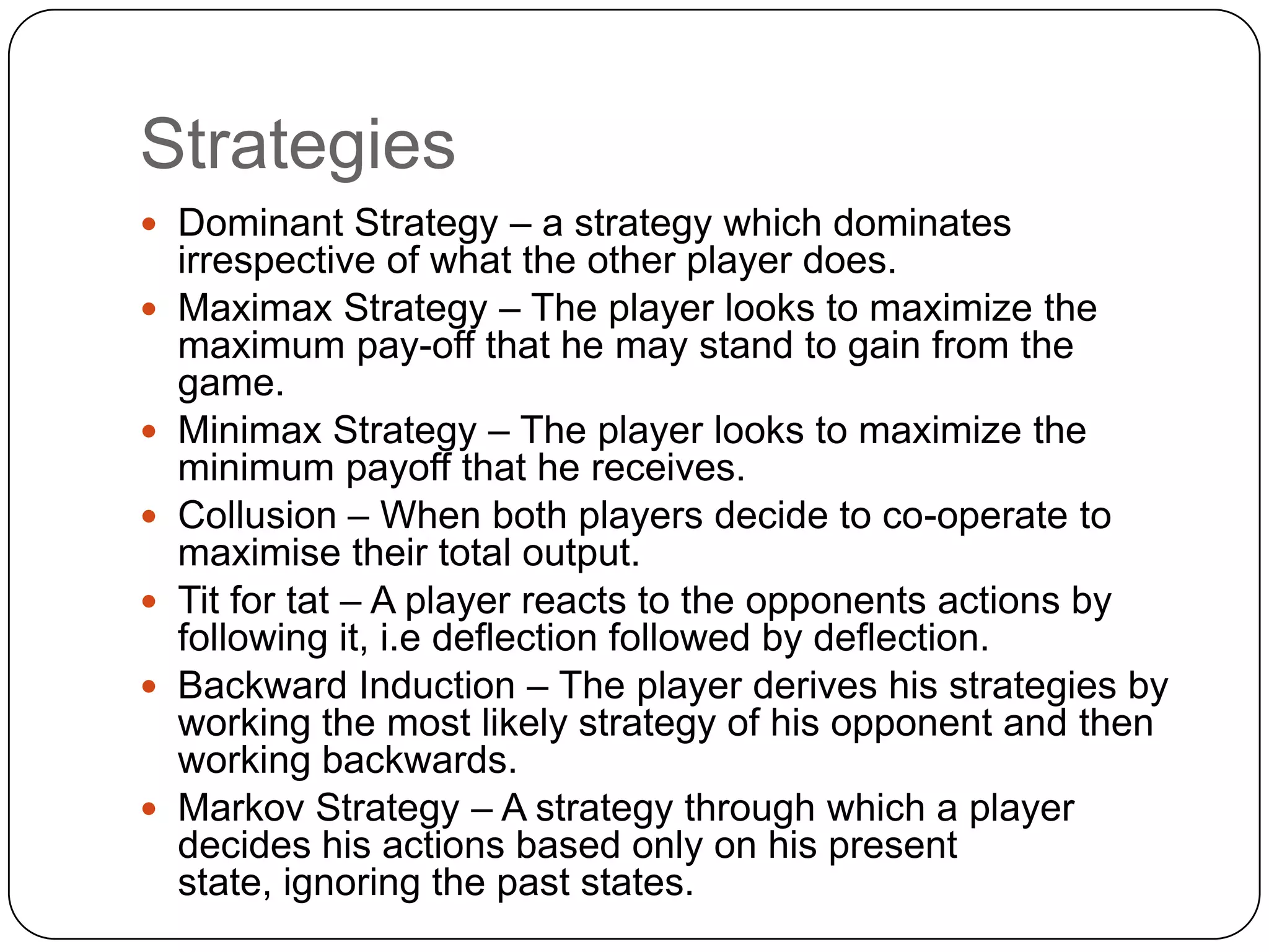 Game theory project | PPTX