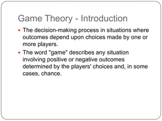 Game theory project | PPTX