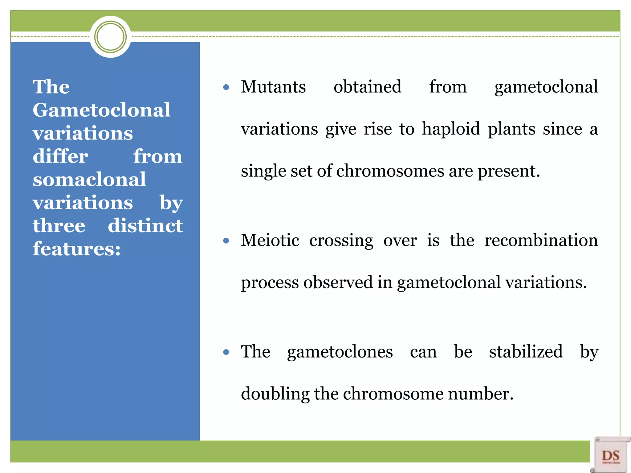 Gametoclonal Variation | PPTX