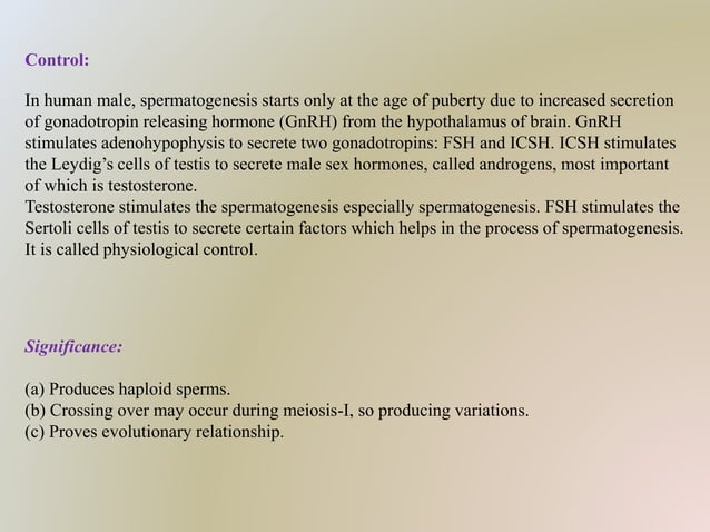 Gametogenesis, Types of gametogenesis, structure of sperm & ovum and regulation ,compare ...