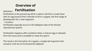 Gametogenesis , Fertilisation , Implantation and Early Development of ...