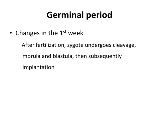 Gametogenesis, fertilization, implantation and 1st wk development ...