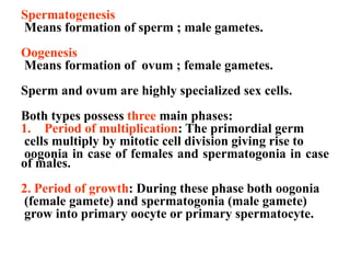 Gametogenesis gah | PPTX