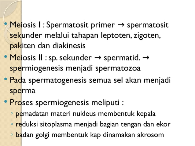 PENJELASAN TENTANG PROSES PEMBENTUKAN SEL GAMET ATAU GAMETOGENISIS | PPT