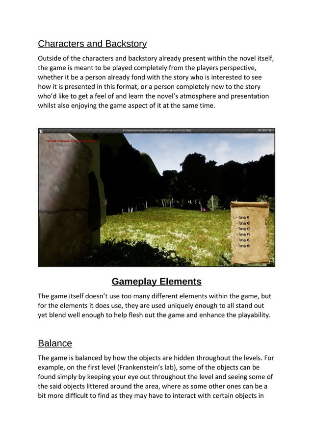 Game Treatment - Main Game | ODT