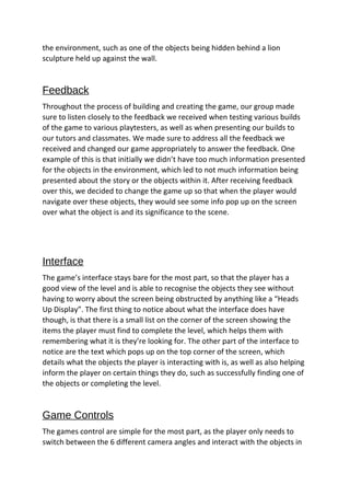 Game Treatment - Main Game | ODT