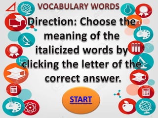 Vocabulary Words | PPT