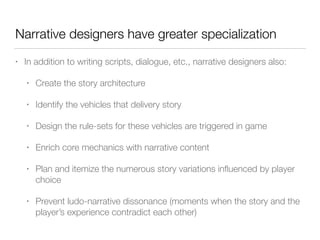 Game Writing & Narrative Design | PPT