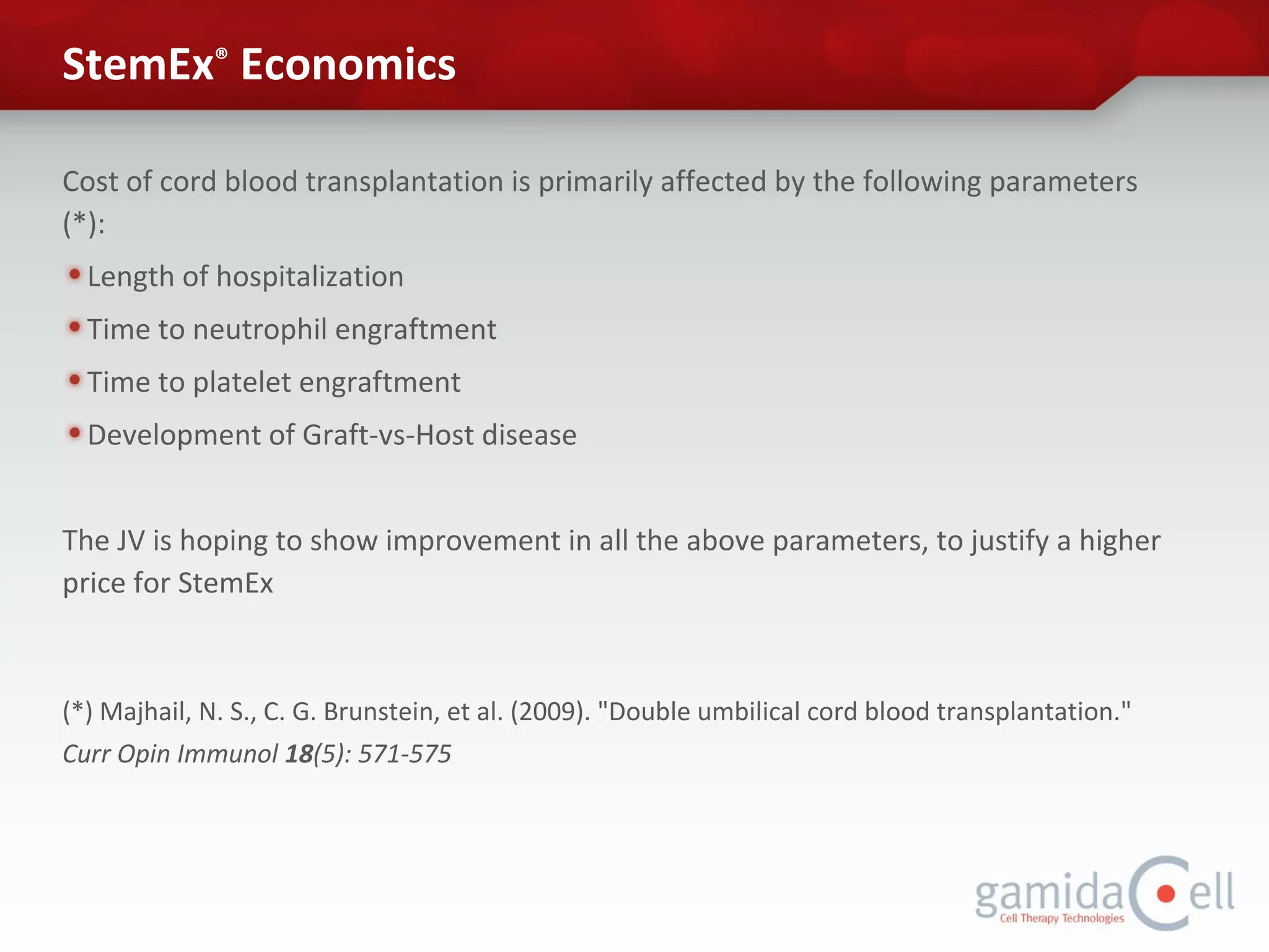 Gamida cell ppt_english_5-5-2010 | PPT