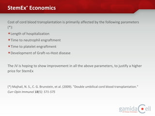 Gamida cell ppt_english_5-5-2010 | PPT