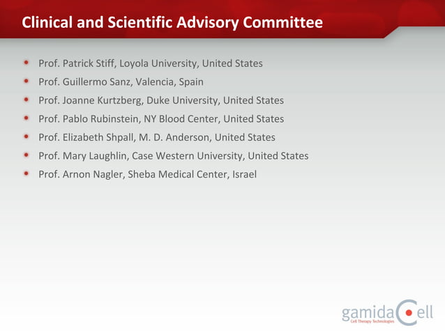 Gamida cell ppt_english_5-5-2010 | PPT