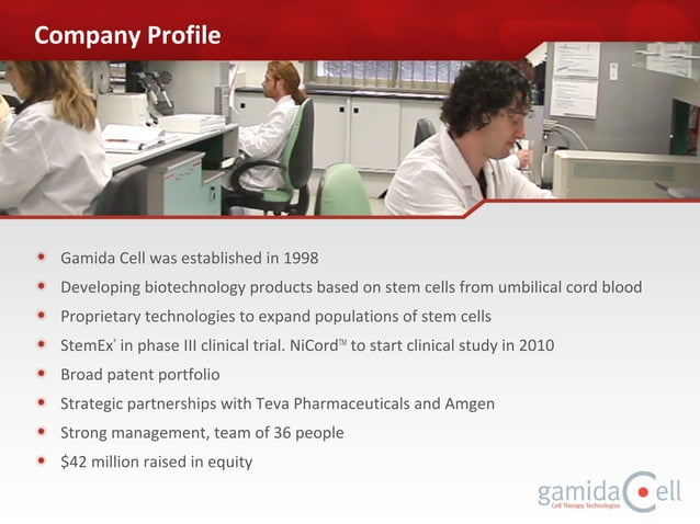 Gamida cell ppt_english_5-5-2010 | PPT