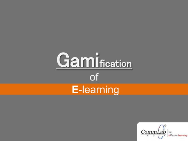 Gamification of E-learning | PPT