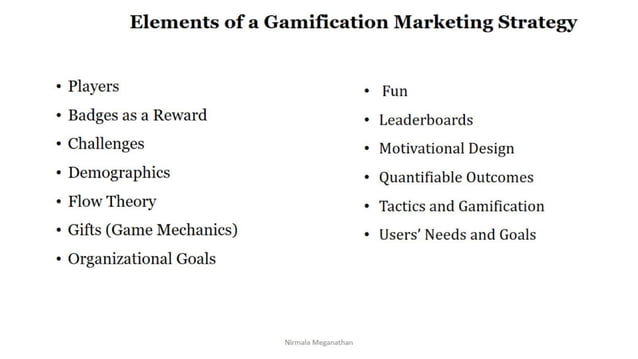 Gamification - Gamification and the Fun Theory, Gamification and Major Brands, Five Elements of ...