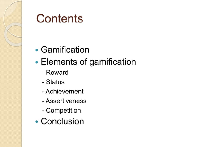 Gamification important elements- | PPTX
