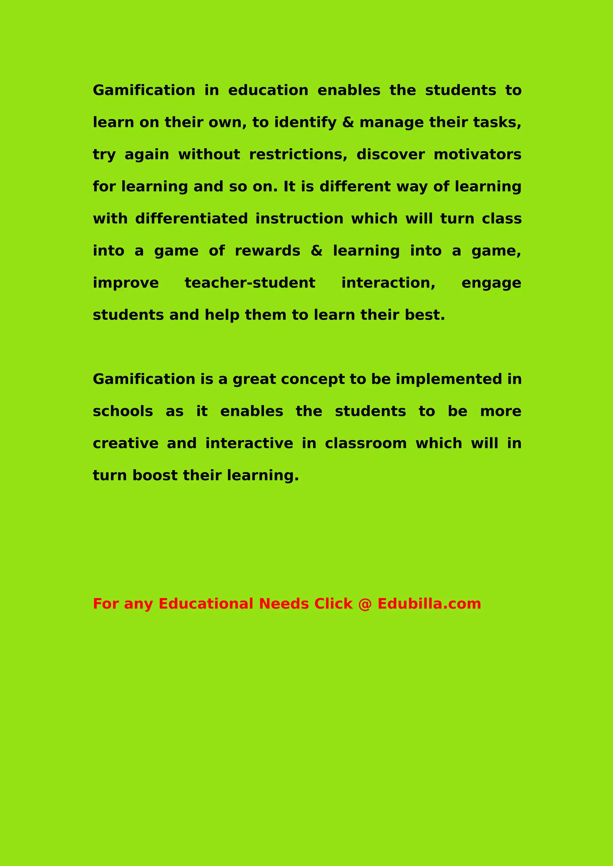What is Gamification in Education ? | PDF