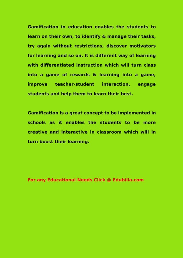 What is Gamification in Education ? | PDF