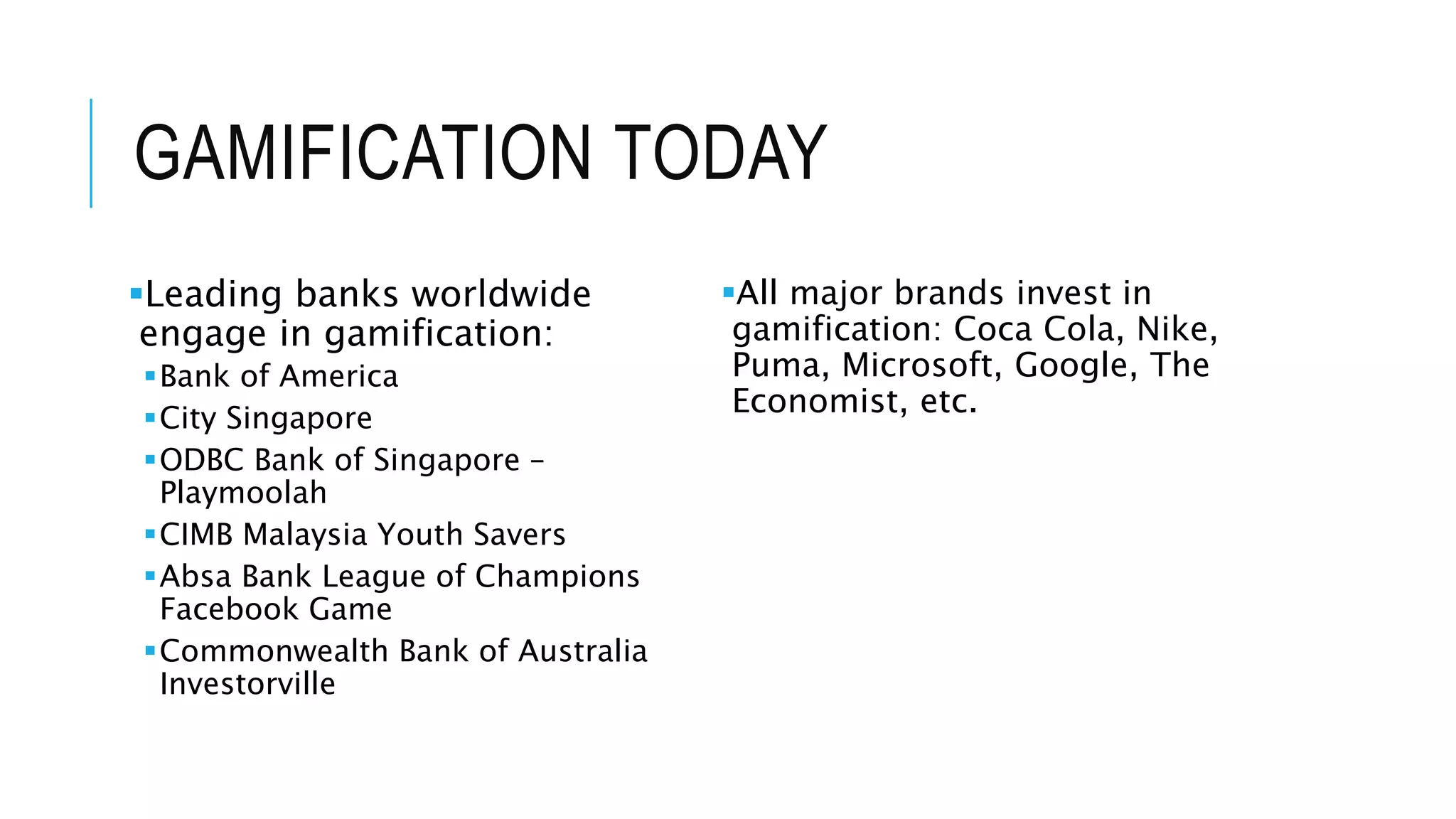 Gamification in banking | PPTX