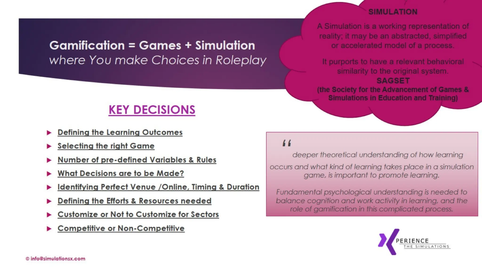 Gamification by SimulationsX Lecture Slides | PPT