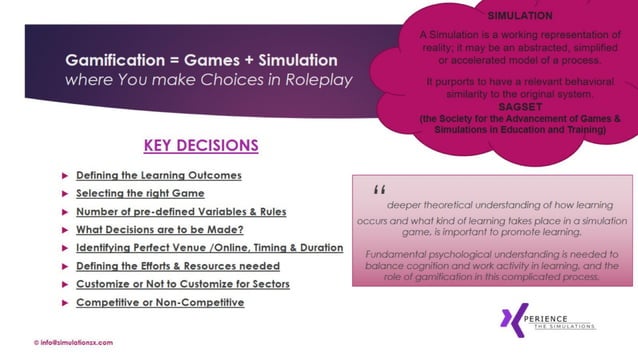 Gamification by SimulationsX Lecture Slides | PPT