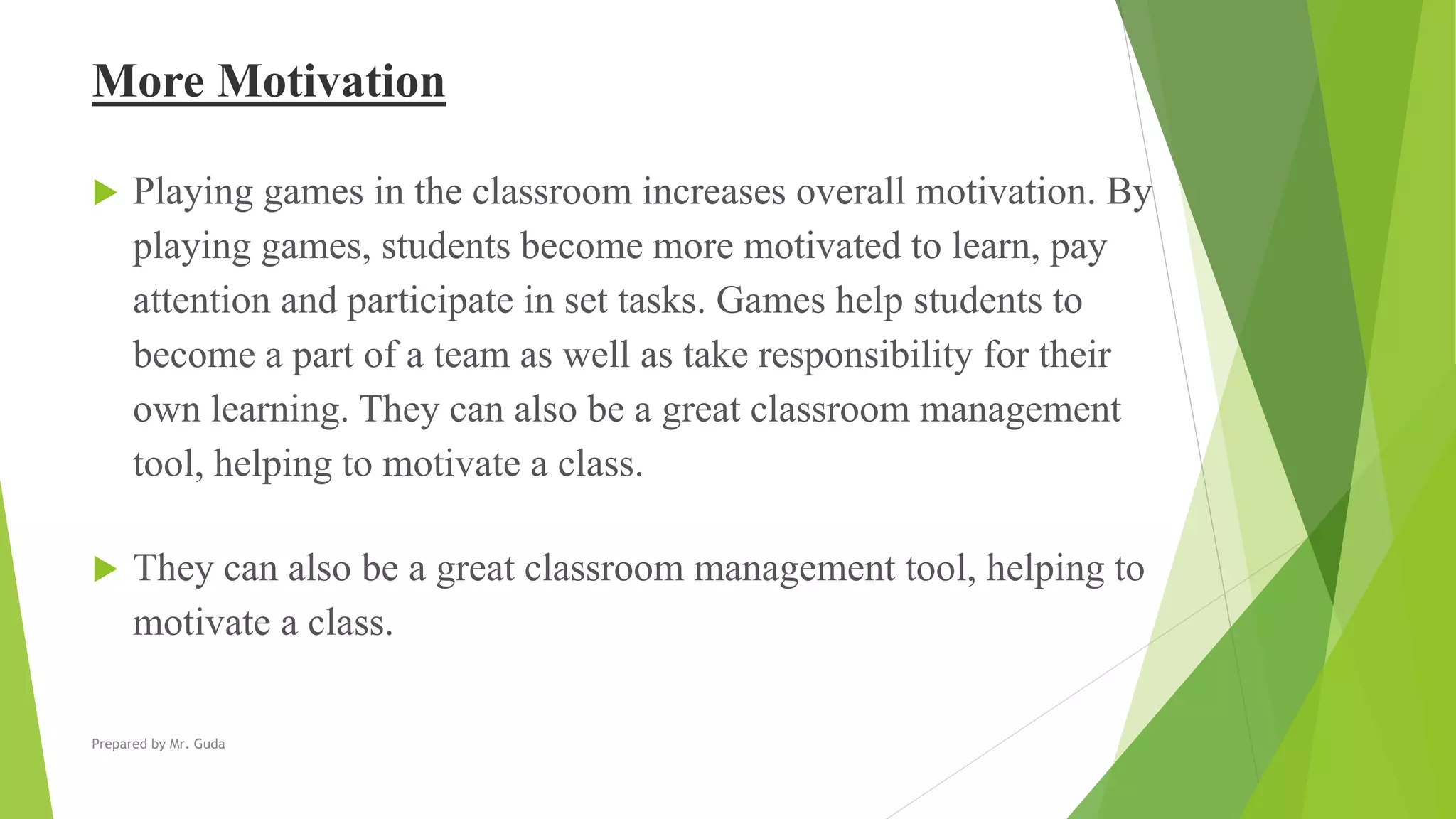 Gamification in classroom | PPTX