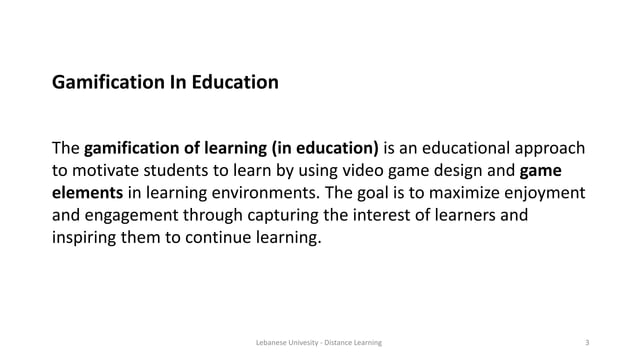 Gamification in Education | PPTX